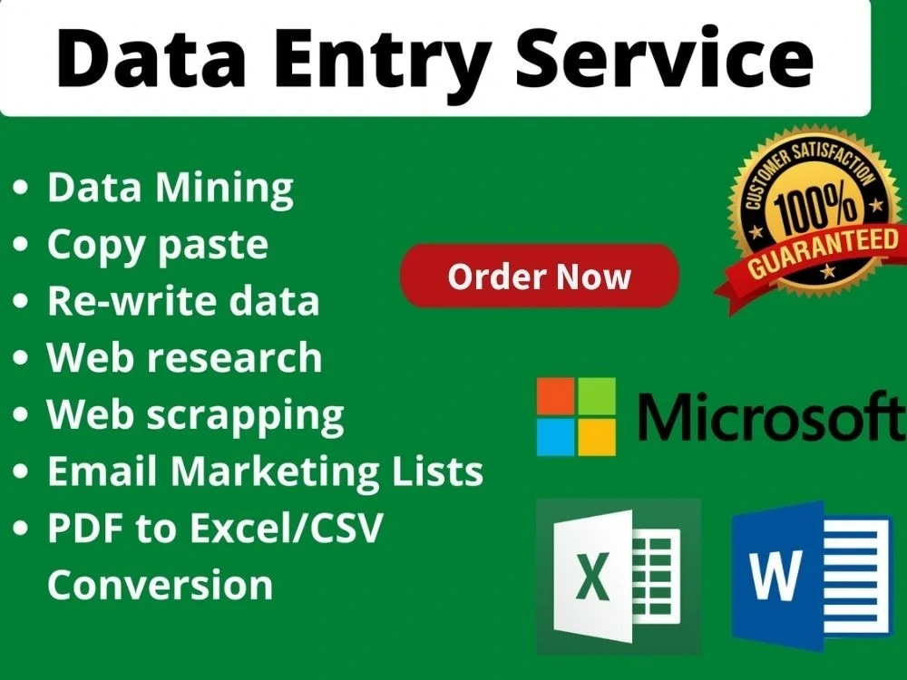 Reliable Data Entry service (Quick Start) | Upwork