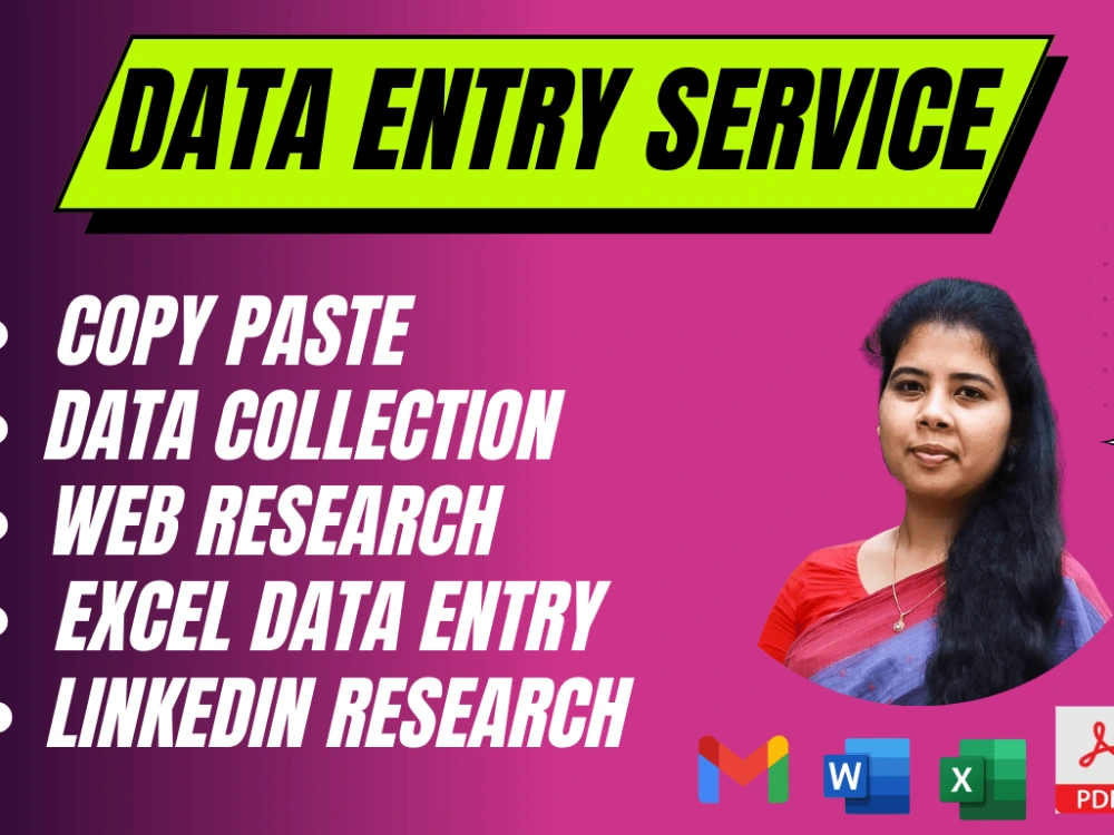 Data Entry Web Research Copy Paste And Excel Data Entry Service Upwork