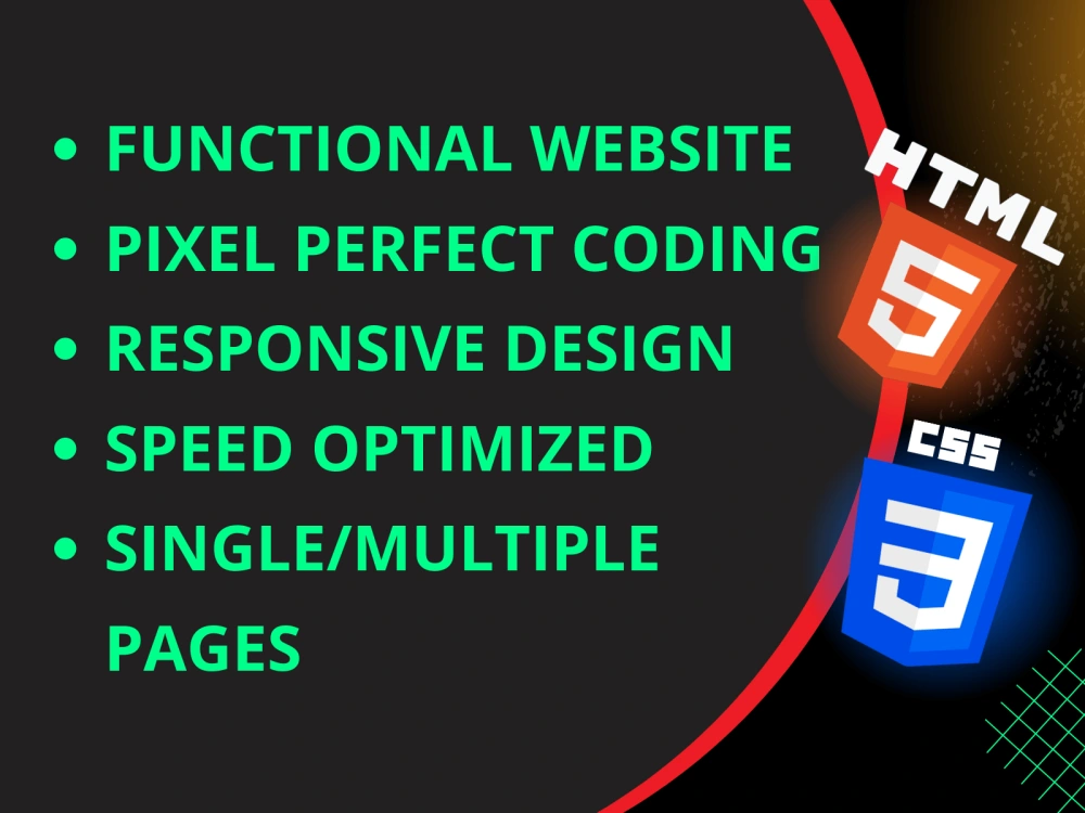 A high-converting responsive landing page design with HTML, CSS | Upwork