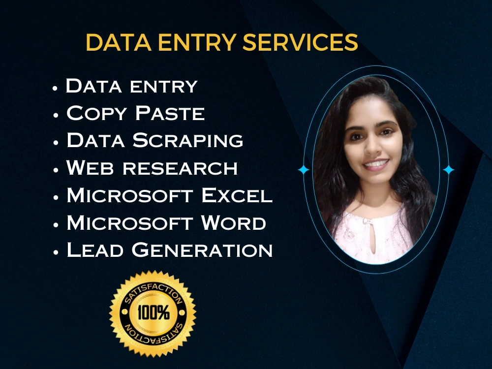 Professional data entry, web research, copy paste, excel with 100% accuracy | Upwork