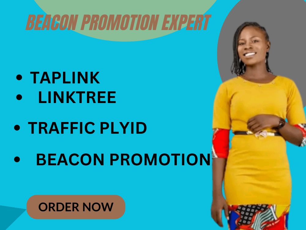 A setup taplink,beacon promotion boost linktree traffic plyid landing page | Upwork