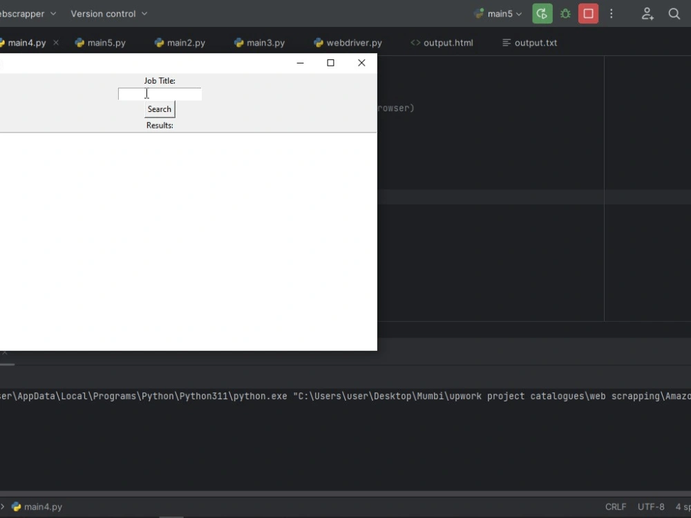 A GUI web scrapper for dynamic websites | Upwork