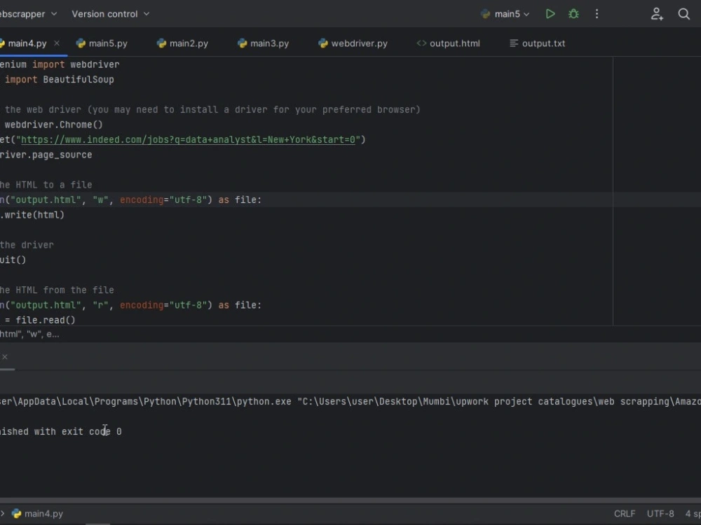 A GUI web scrapper for dynamic websites | Upwork