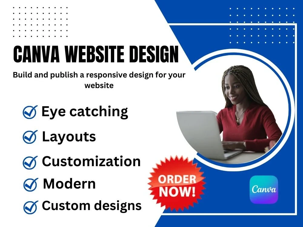 A professional website design editable layouts landing page using canva ...