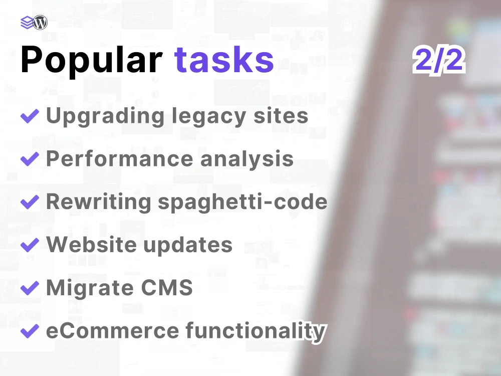 Back-end & Full-stack consulting, customizations, bugfixes ...