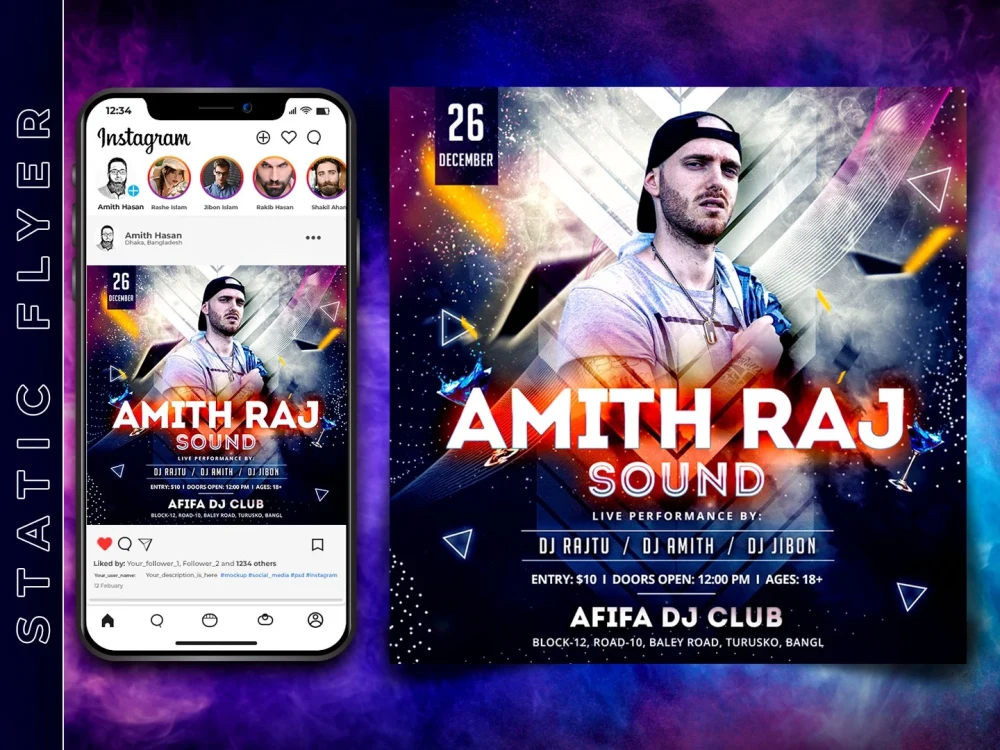 An awesome motion graphics for event flyers, party flyers, poster | Upwork