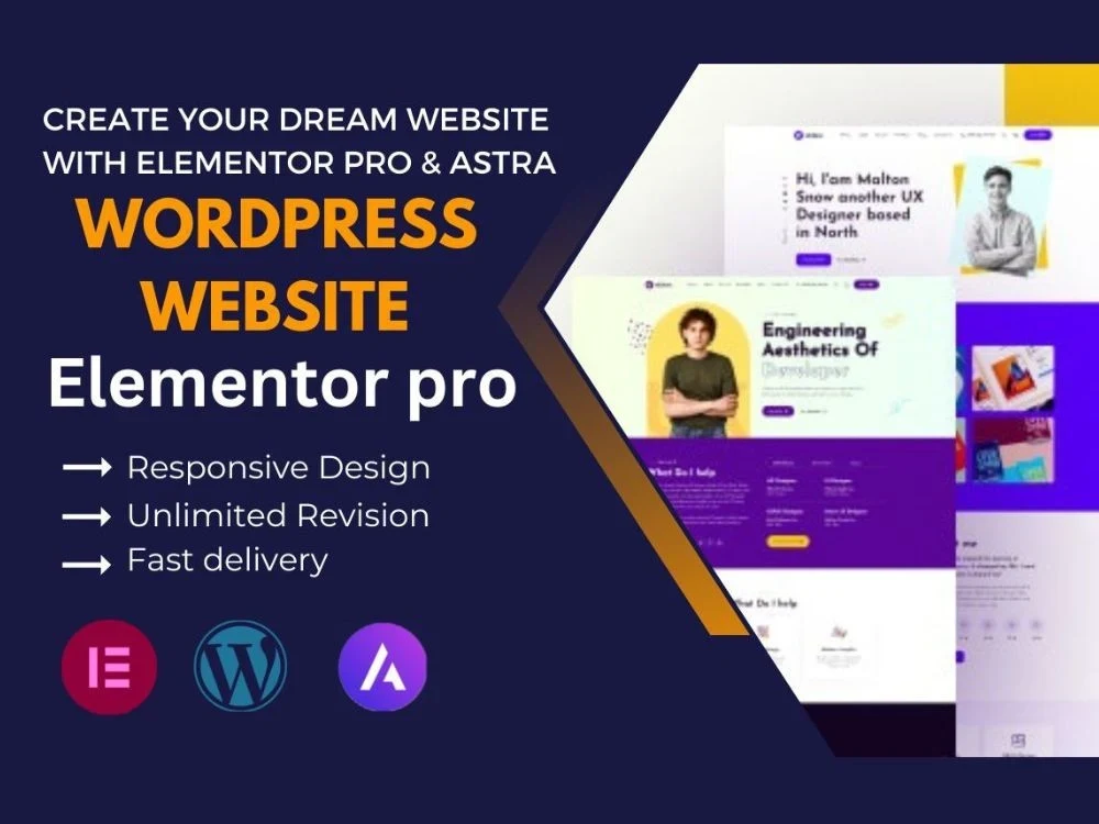 Responsive WordPress website by elementor pro & astra pro | Upwork