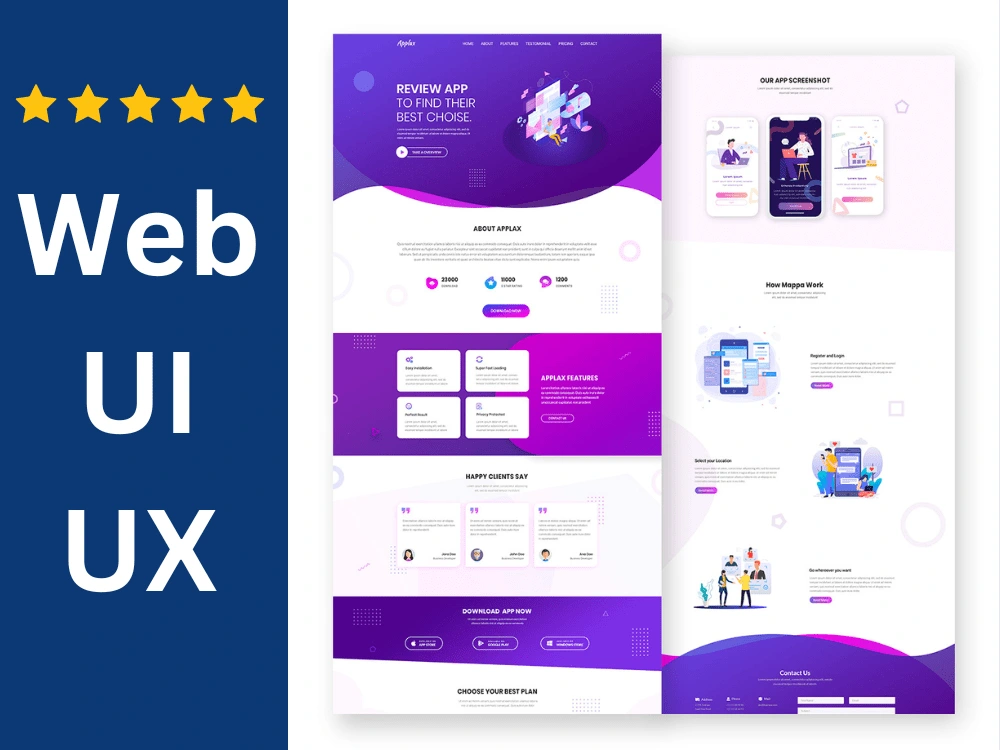 Responsive Website UI UX Design, Landing Page UI or Web UI Design | Upwork