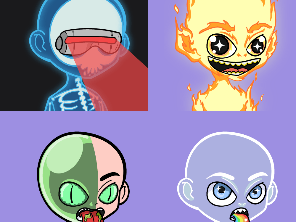 Full completed 2D NFT pfp Collection + generated | Upwork