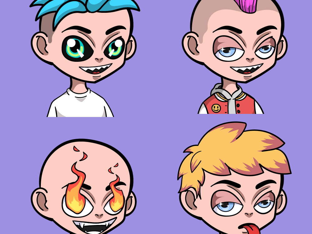 Full completed 2D NFT pfp Collection + generated | Upwork