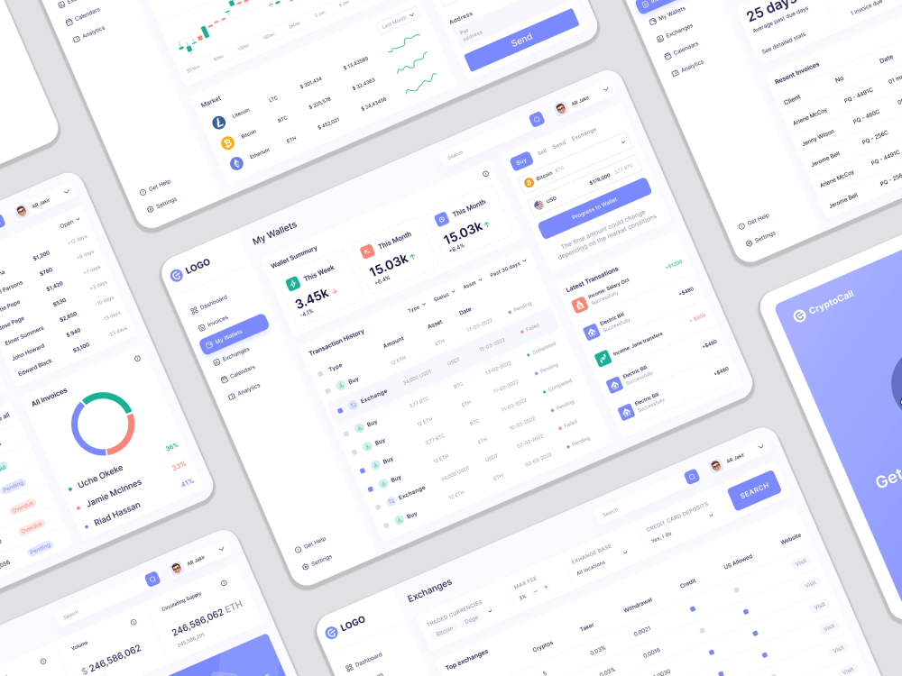 A Crypto Web App Dashboard Design | Upwork