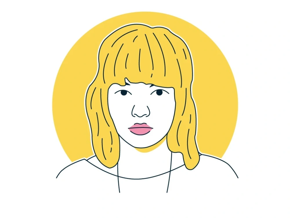 A minimalist flat-line art portrait illustration from a photo | Upwork
