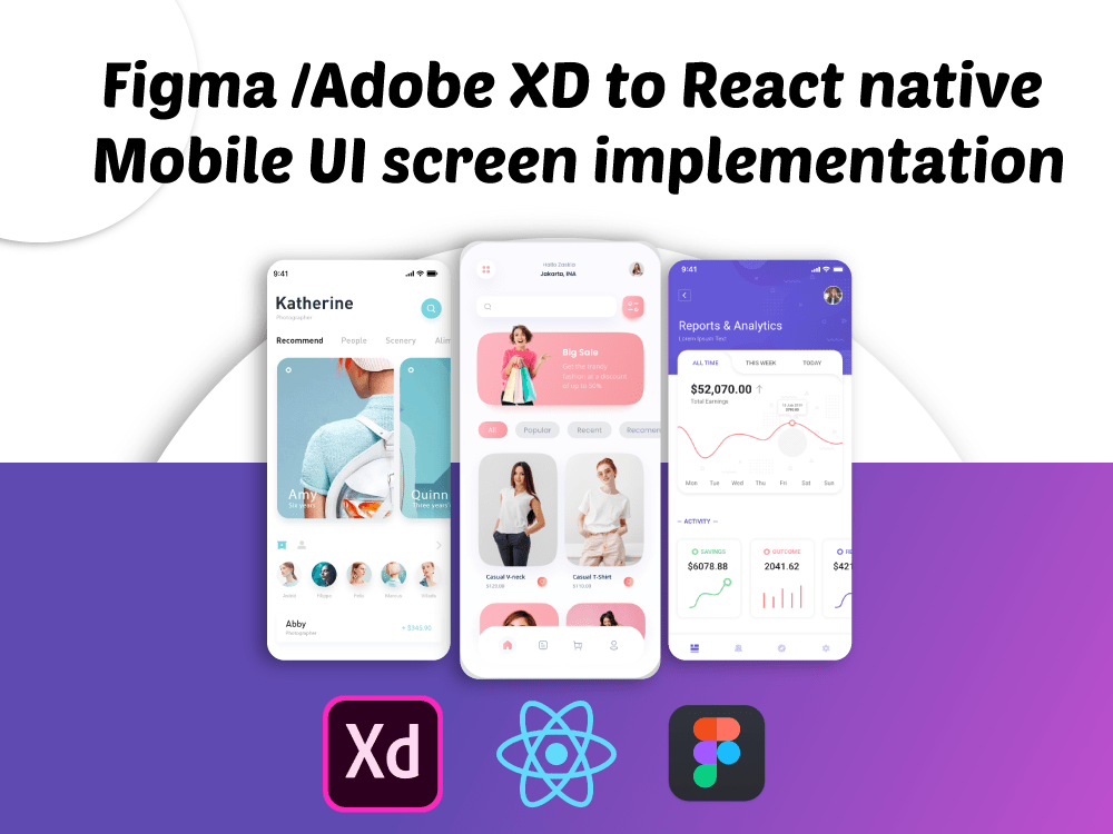 A User Interface Implementation in REACT NATIVE Mobile app from Figma ...