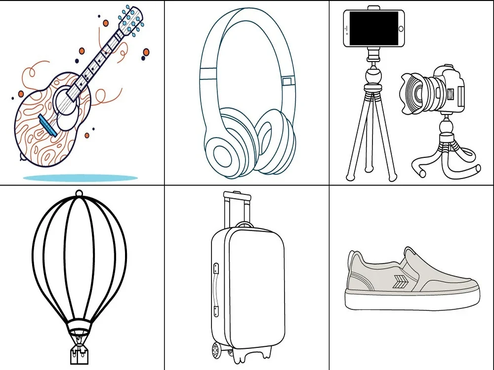 Any product line art drawing vector illustration | Upwork
