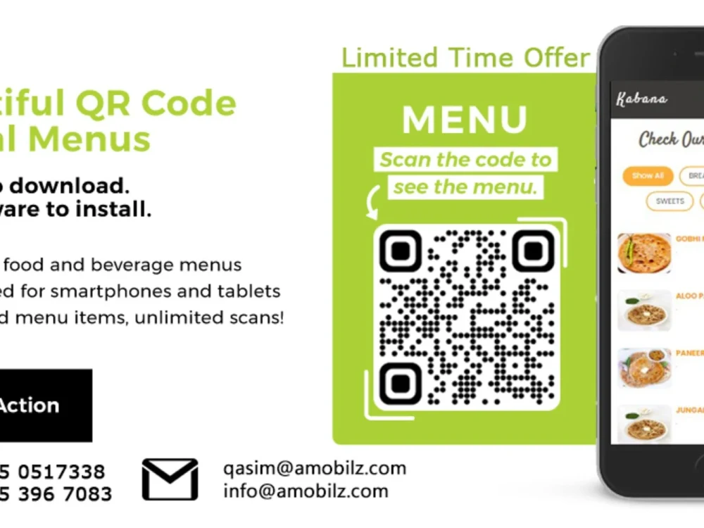 Beautiful QR code menu | digital menu for restaurants or cafes | Upwork