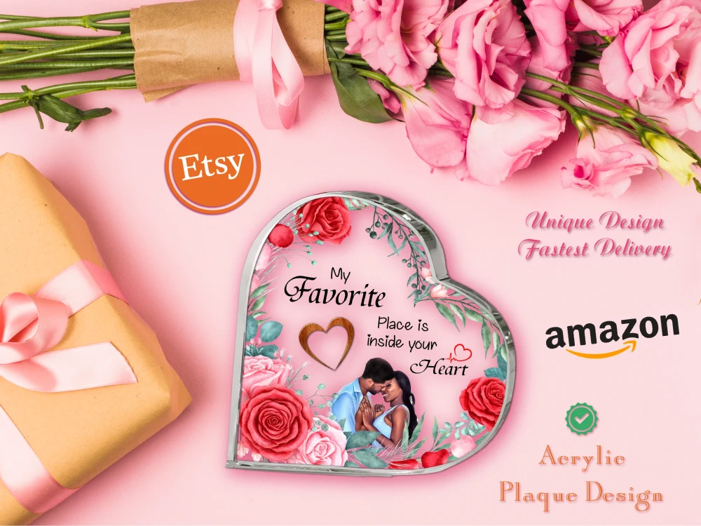 Shineon acrylic plaque & message card design, Print on demand Etsy ...