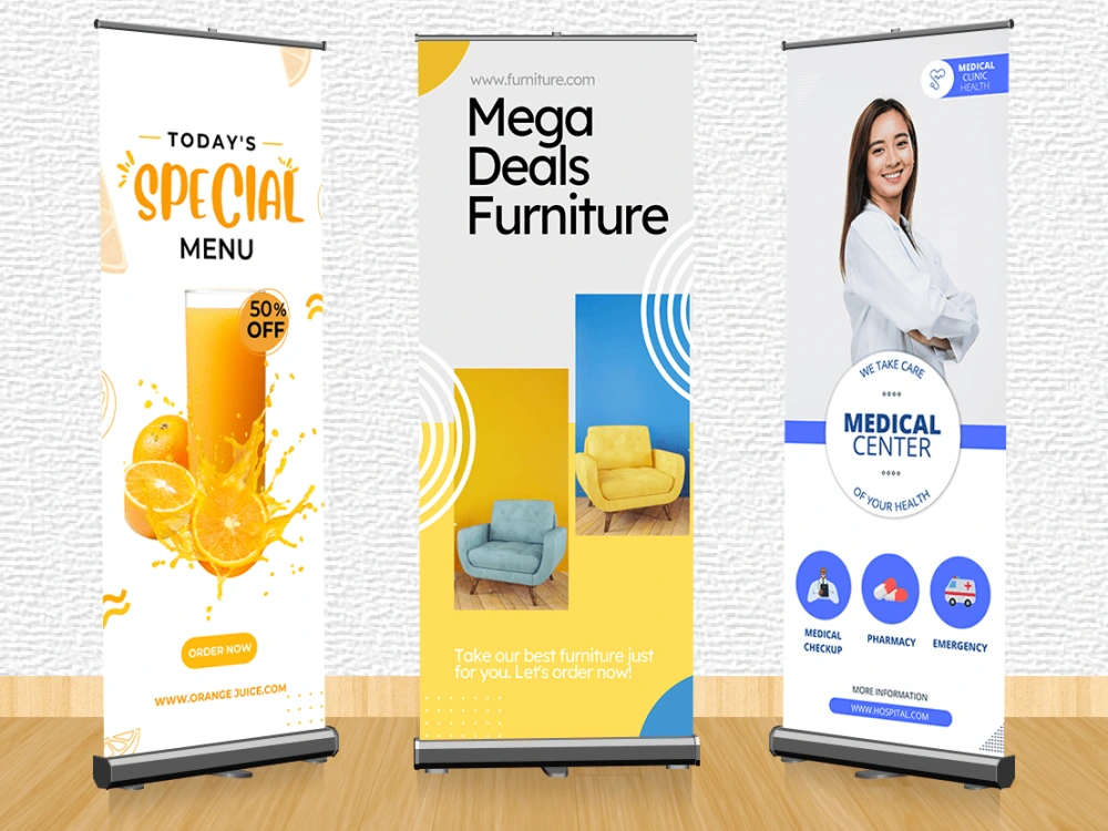 Roll up banner retractable stand banner and event pop up | Upwork