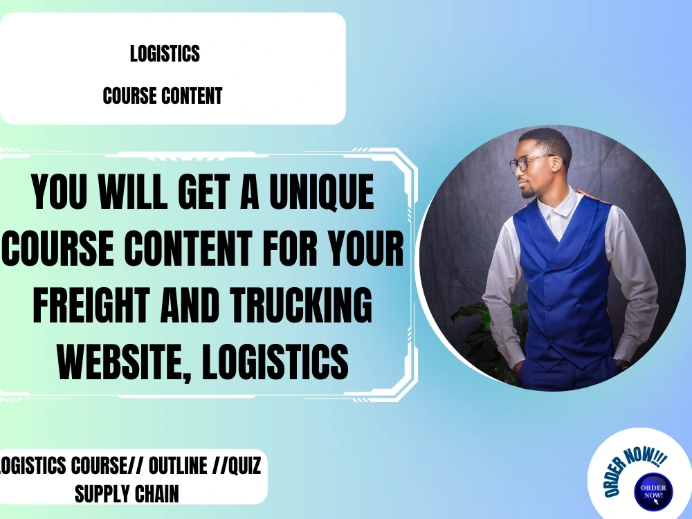 Create logistics course, freight brokers, business plan and supply ...