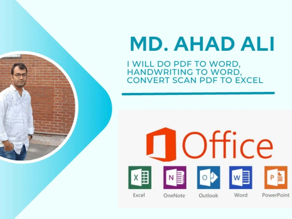 I will do PDF to word, handwriting to word, convert scan pdf to excel ...