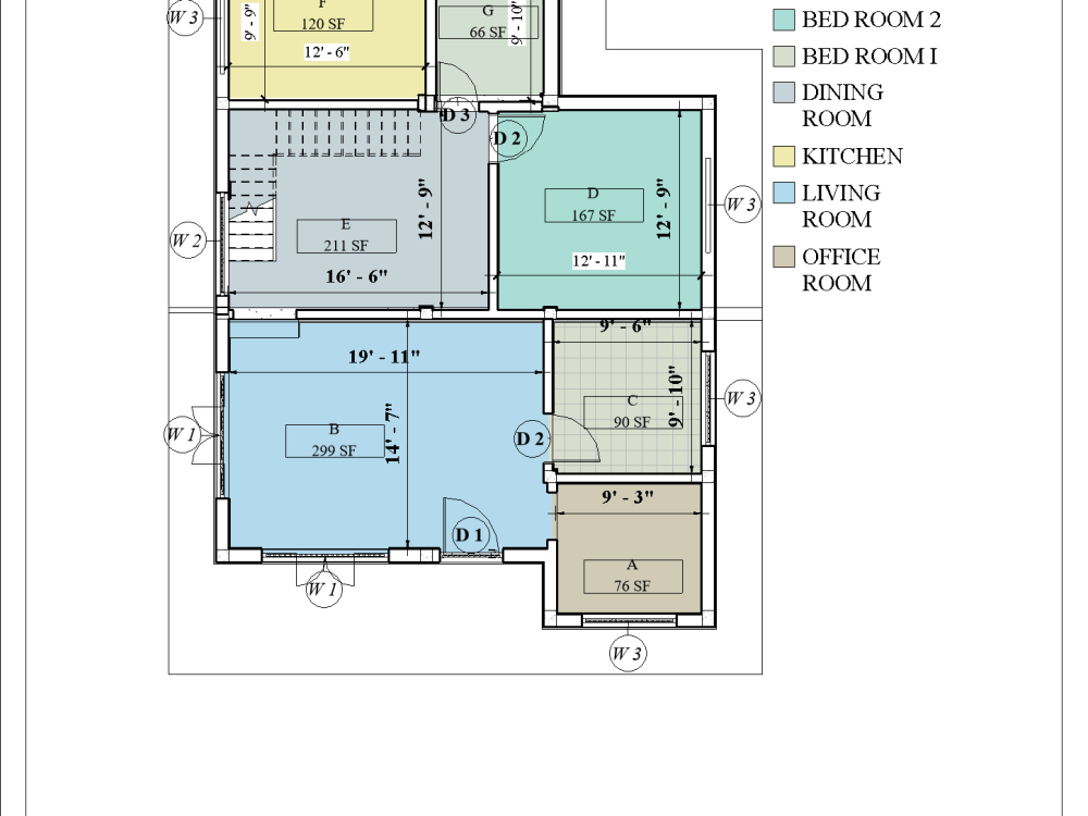 2D drawing and floor plan from Images, Hand sketches, PDF in Revit | Upwork