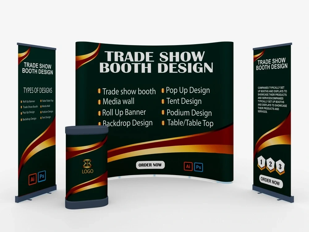 Trade show booth, backdrop, banner for exhibition | Upwork