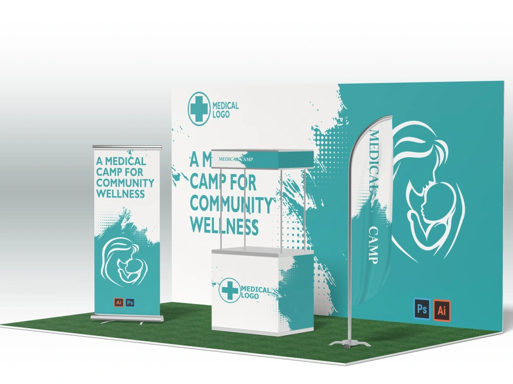 Trade show booth, backdrop, banner for exhibition | Upwork