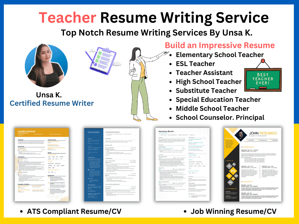 ATS-optimized Teacher Resume/CV, Cover Letter & LinkedIn profile | Upwork