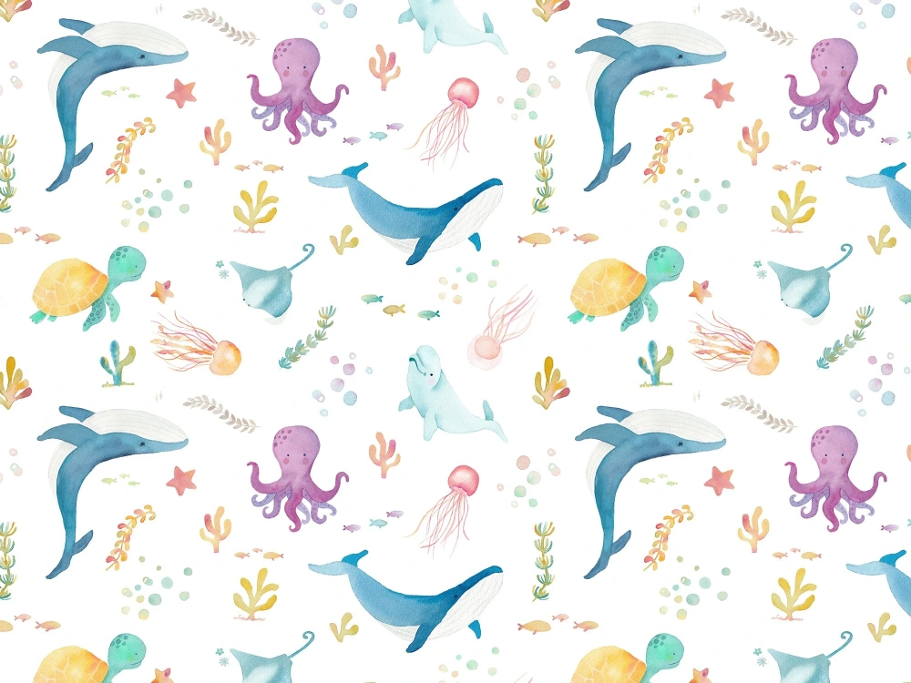 A unique hand drawn watercolor seamless pattern | Upwork