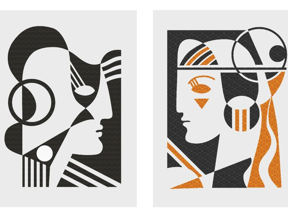 An original artistic version of famous abstract styles for printable ...