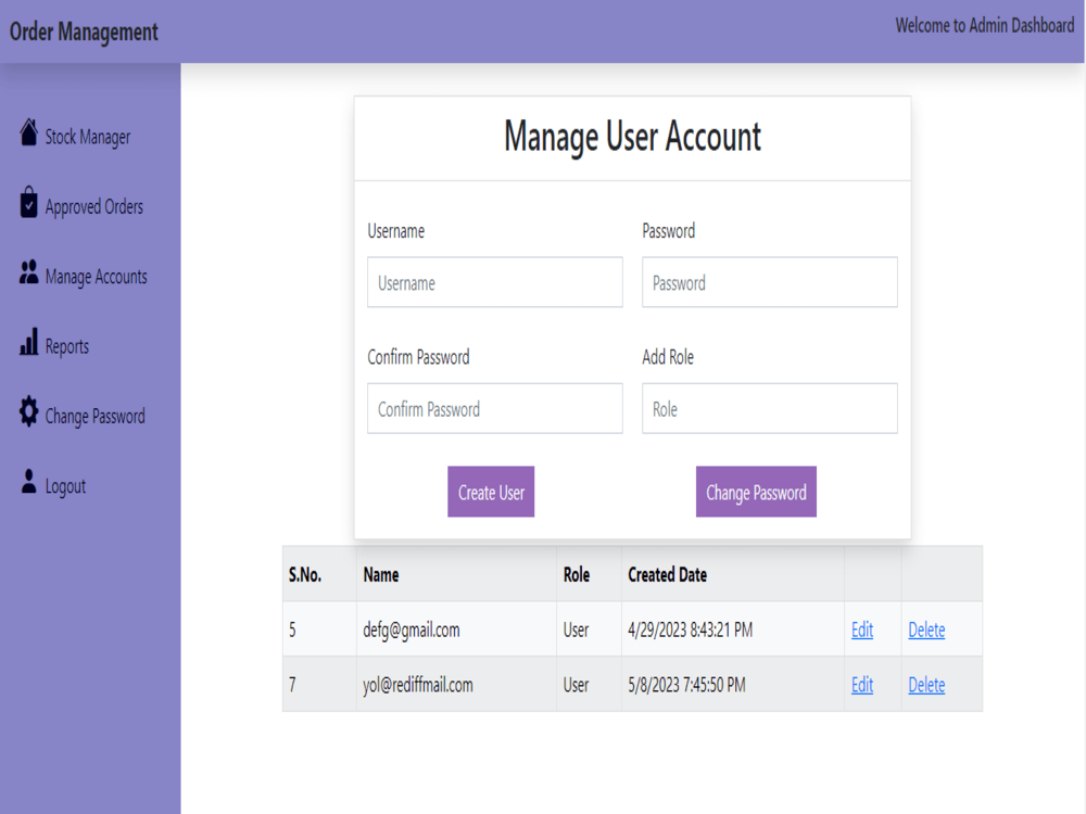 An Order Management Website | Upwork