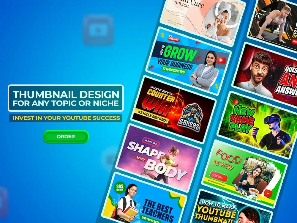 Professional Custom YouTube Thumbnails | Upwork