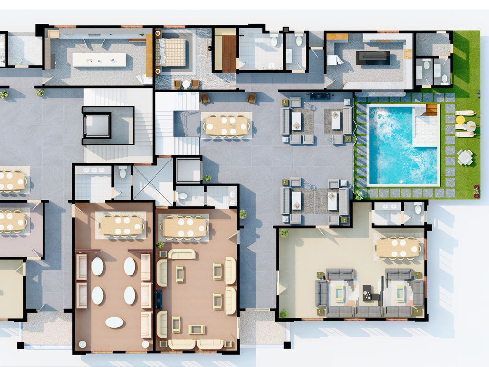 Rendered 3D Architectural Plan | Upwork