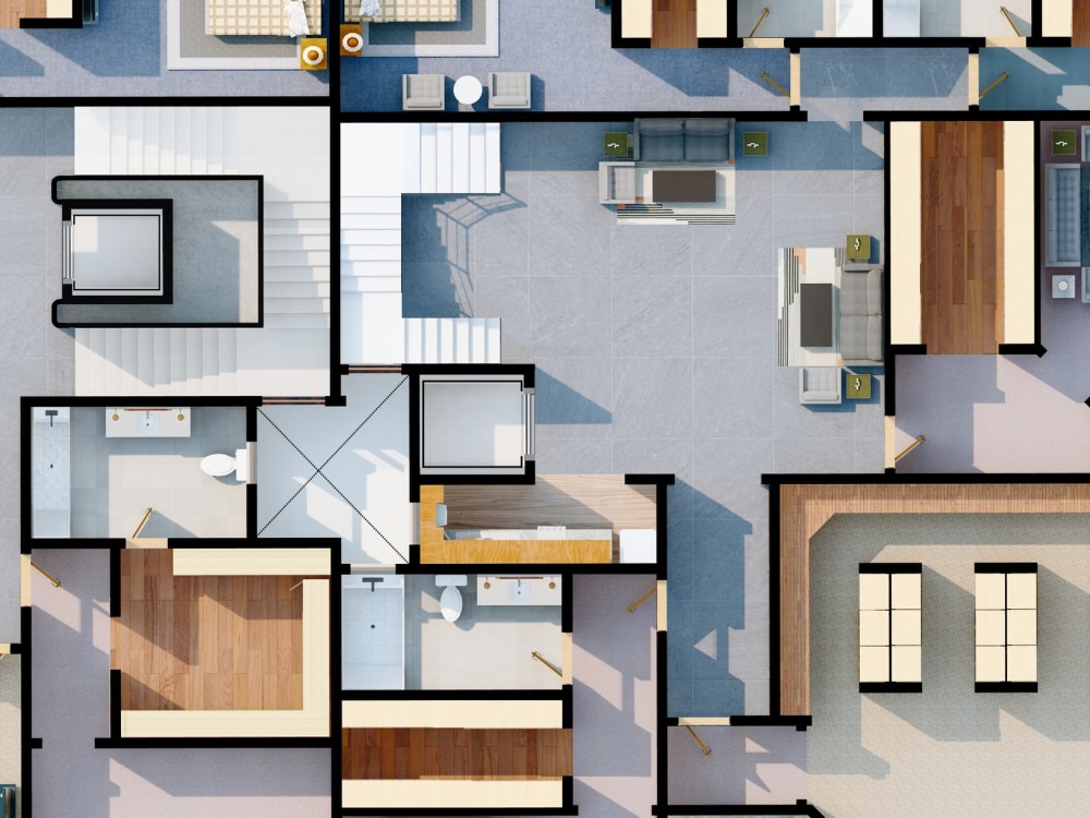 Rendered 3D Architectural Plan | Upwork