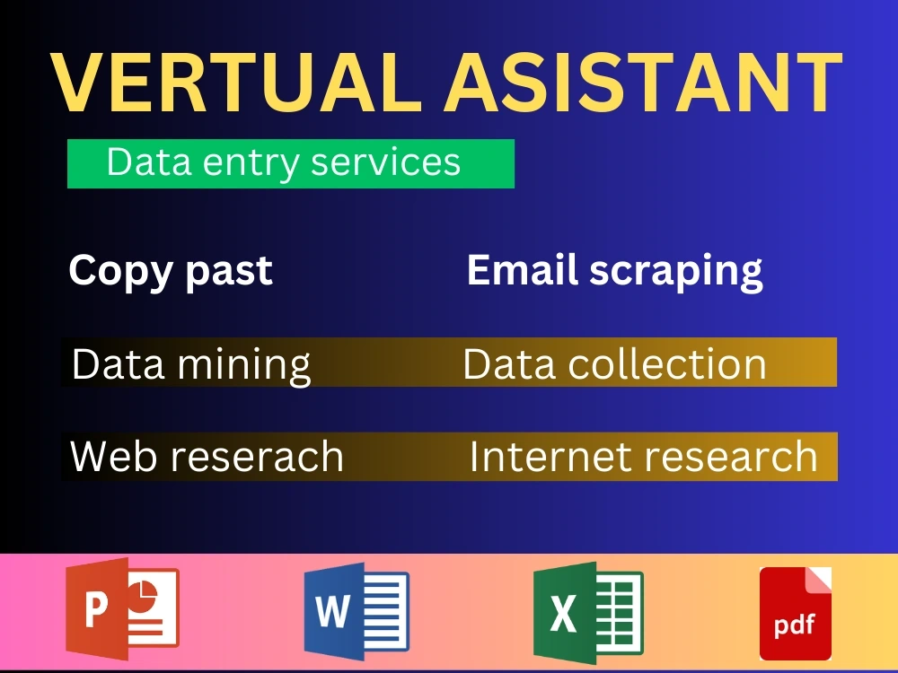 Data entry copy past scraping web research excel data entry and typing job | Upwork