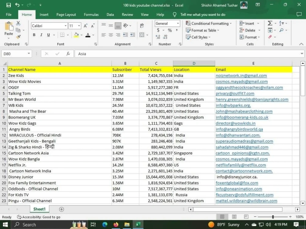 Data Entry, Lead generation, MS Excel, Document Translation. | Upwork