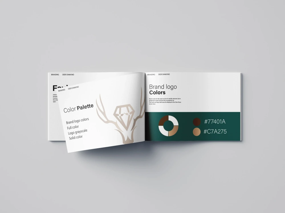 3 minimalist business logos with corporate brand identity, style guide ...