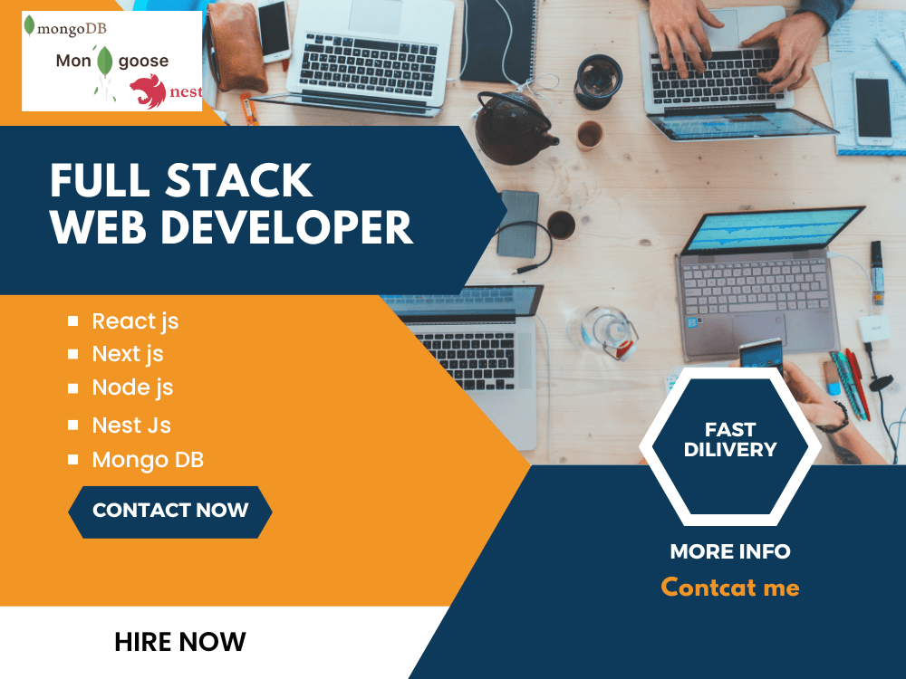 Full Stack Web Developer React Js Next Js Node Js Nest Js Mongodb Upwork