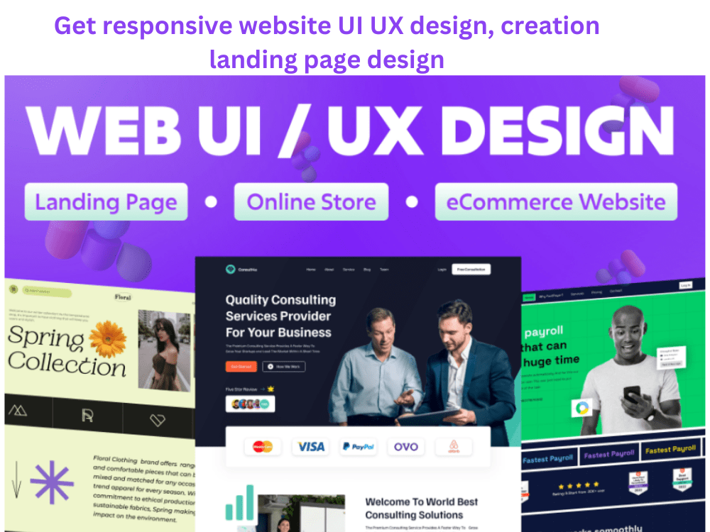 A responsive website UI UX design | creation landing page | web ...