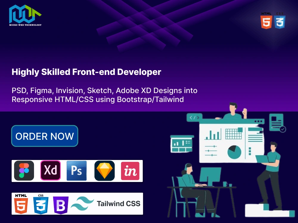 Responsive Pixel Perfect PSD/XD/Figma/Invision/Sketch Designs to HTML/CSS | Upwork