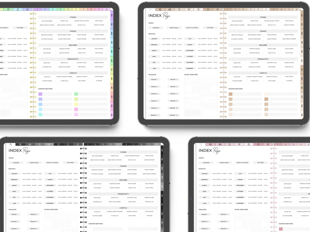 Create a custom digital planner, journal, calendar for Etsy, commercial ...
