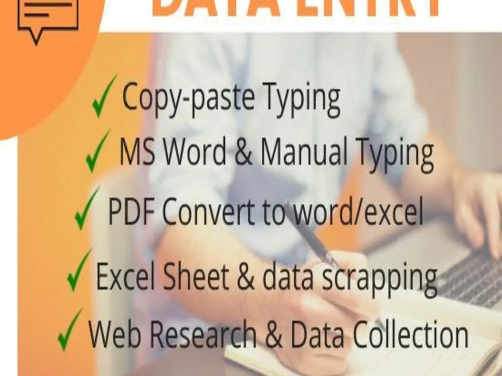 Data entry, web research, typing, copy paste & Converting Word,Excel to PDF | Upwork