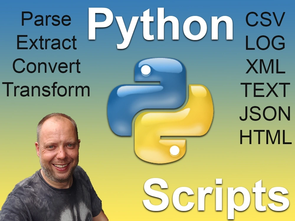 A Python Script To Parse Extract Convert Data From Csvxmljsonhtmltxt Upwork