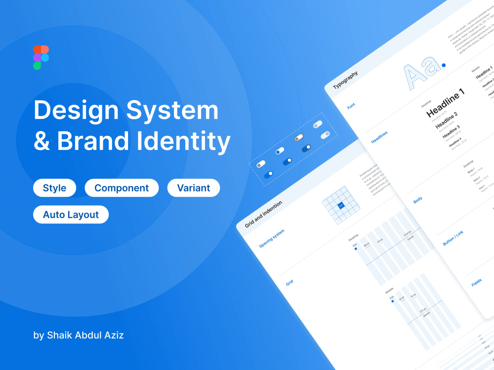 A modern custom UI/UX design system on figma based on your brand ...