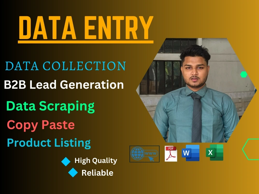Data Collection, B2B Lead, File Conversion, Product Listing services ...
