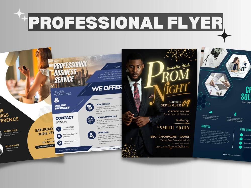 A professional and creative custom flyer design for your business | Upwork