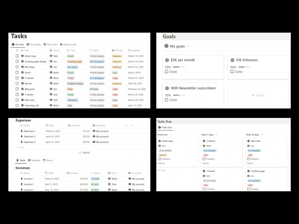 A personalized Notion template for you | Upwork