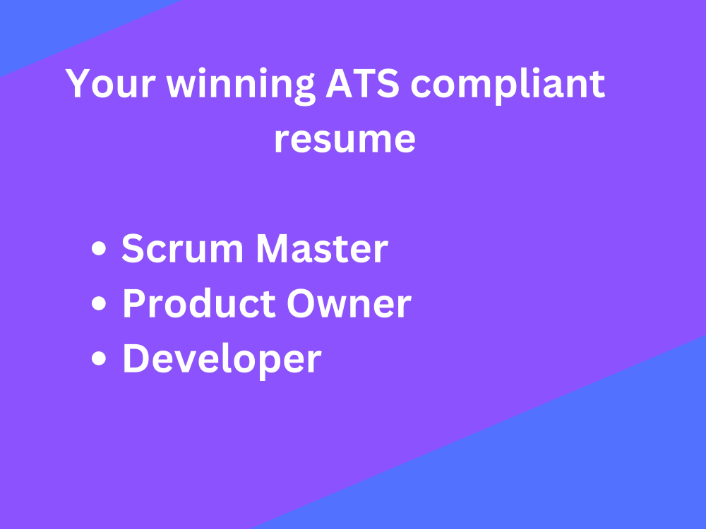 An ATS compliant Scrum Master/ Product Owner/Developer Tech Resume | Upwork
