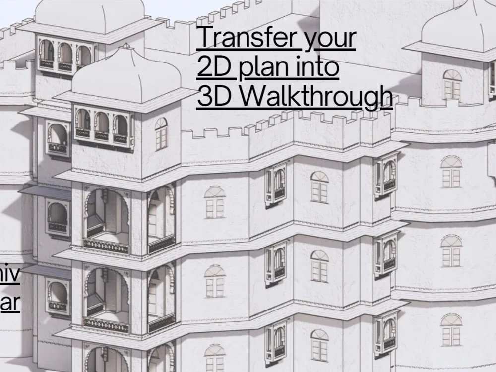 Realistic 3D rendering video of your 2D plan using Sketchup or AutoCAD. | Upwork