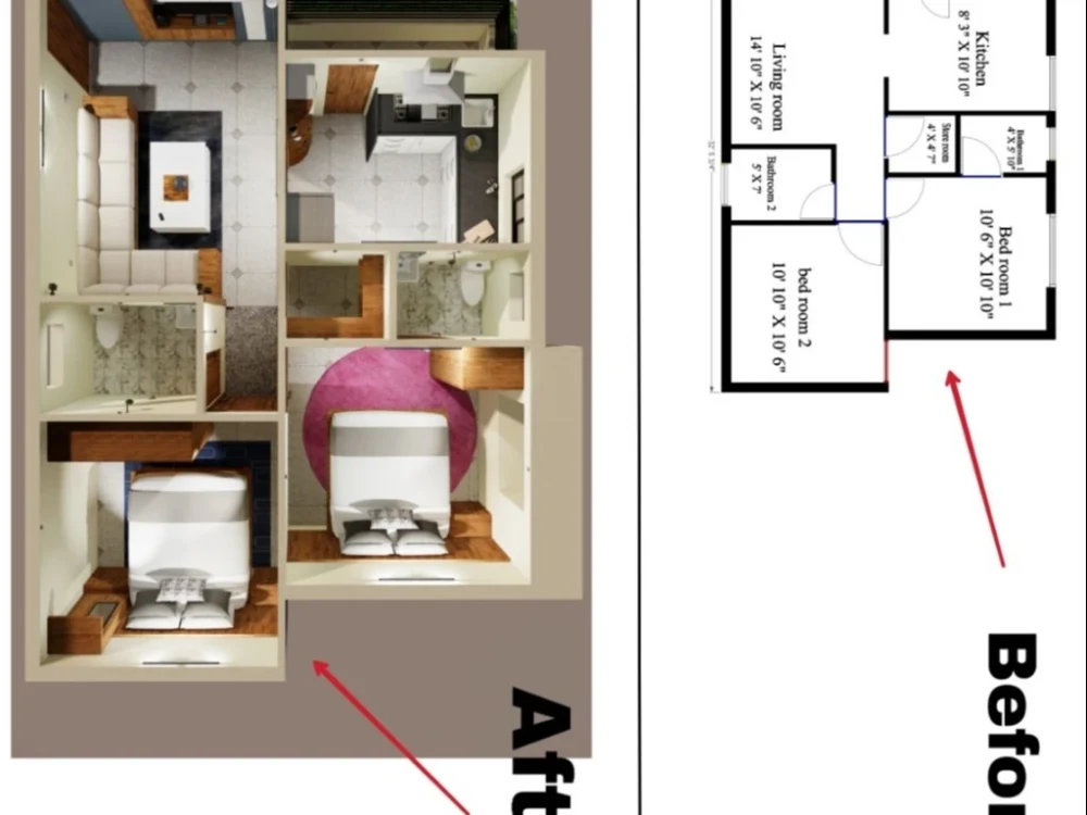 Realistic 3D rendering video of your 2D plan using Sketchup or AutoCAD. | Upwork