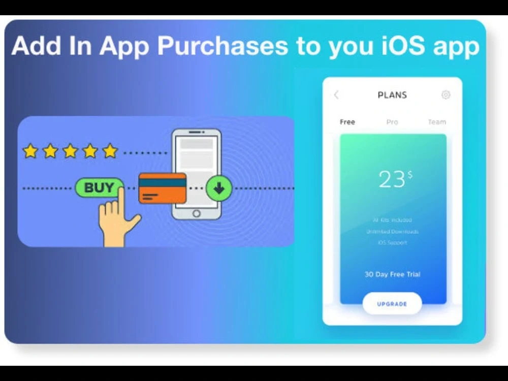An app with in app purchases and subscriptions | Upwork